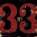 Number 33 Thirty Three Typographic Graphic Art Giclee Print by Stephen ...