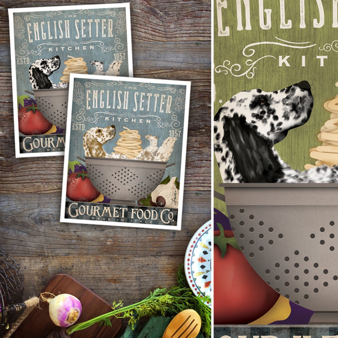 English Setter, Setter, Dog, Kitchen, Chef, Cook, Kitchen Decor, Wall ...
