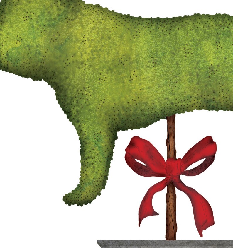 Frenchie French Bulldog Topiary Dog Garden Artwork Illustration by ...