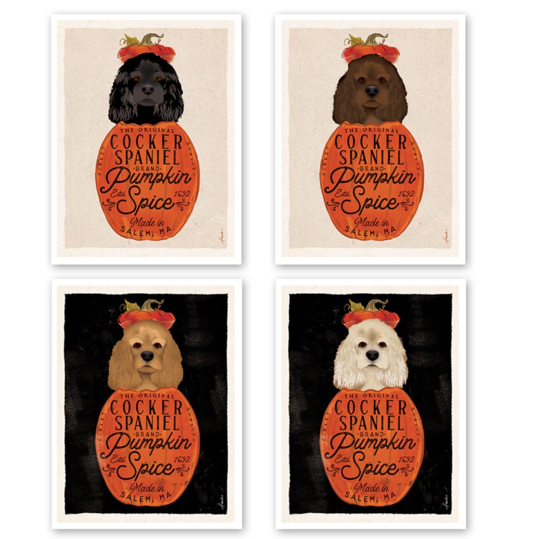 Cocker Spaniel, Dog, Pumpkin, Spice, Latte, October, Autumn, Fall ...
