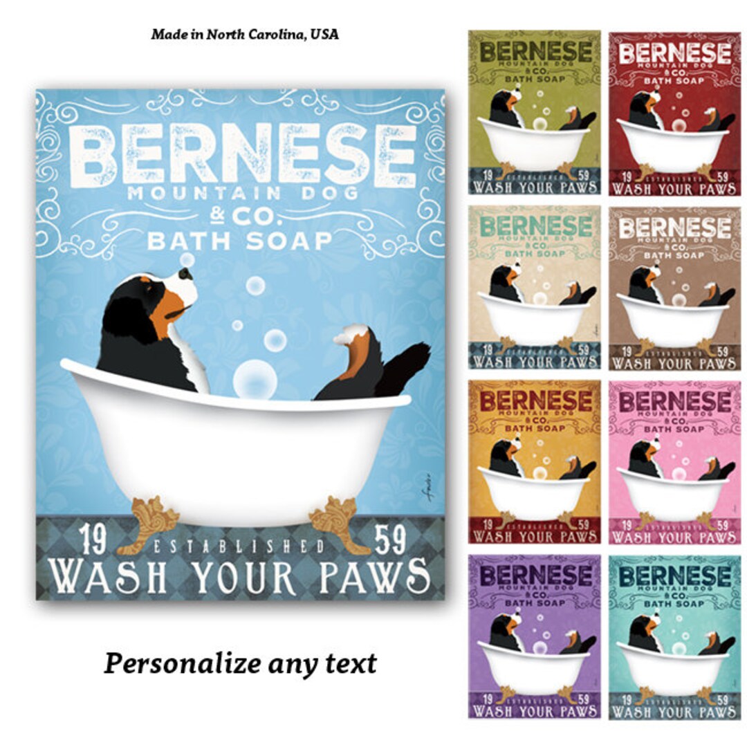 Bernese Mountain Dog Berner Bath Soap Company Artwork on Gallery ...