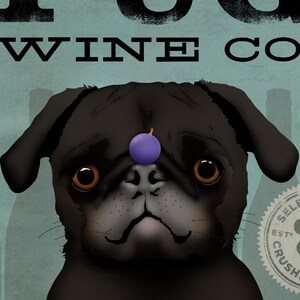 PUG Wine Company Original Illustration Graphic Art Giclee Signed ...