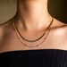 Gold Filled Fishbone Chain Necklace, 18K Gold Necklace, Stainless Steel ...