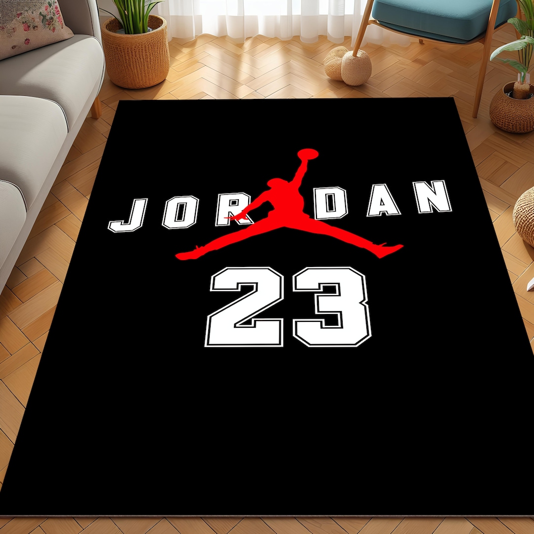 Air Jordan Rug, Basketball Rug, Micheal Jordan 23 Rug, NBA Rug, Legends ...