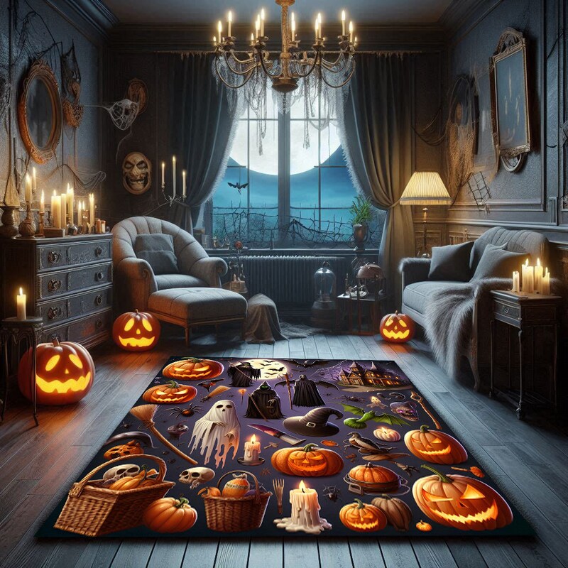 Halloween Rug - Etsy