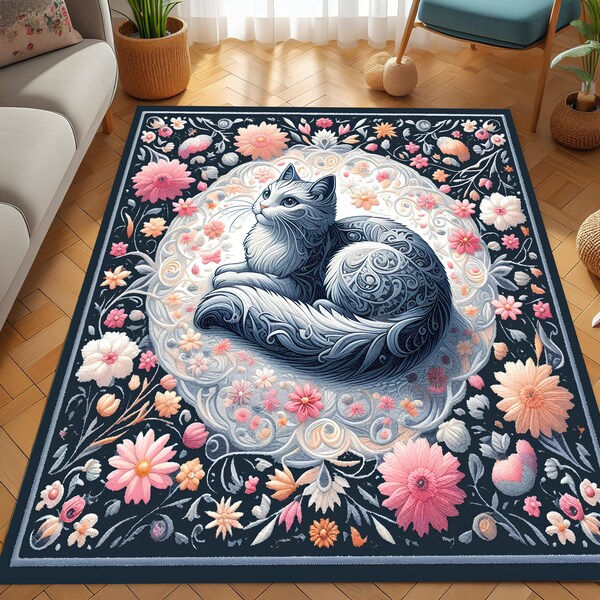 Cat Rug - Etsy UK