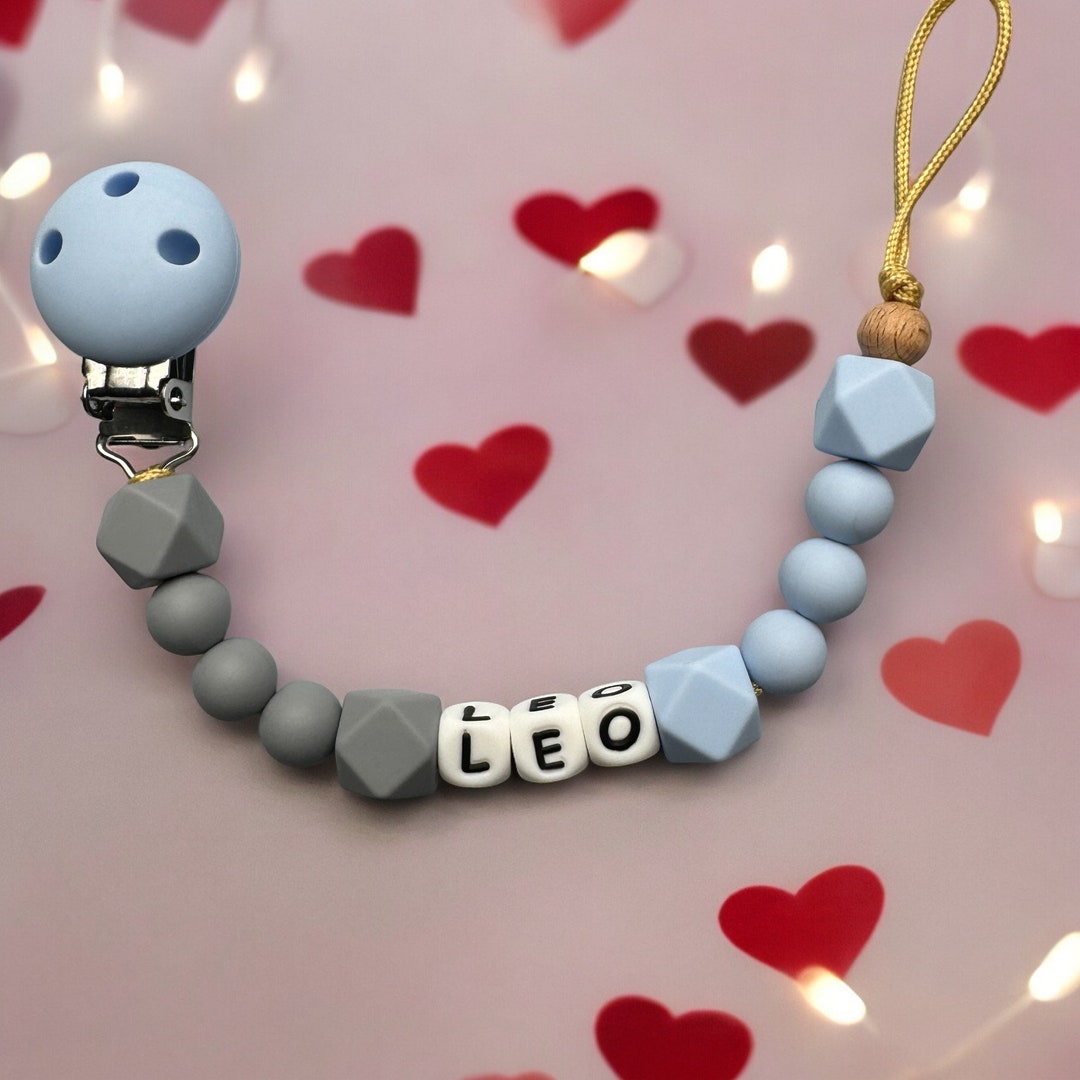 Personalised Dummy Clip,silicone Dummy Holder,pacifier Chain - Etsy