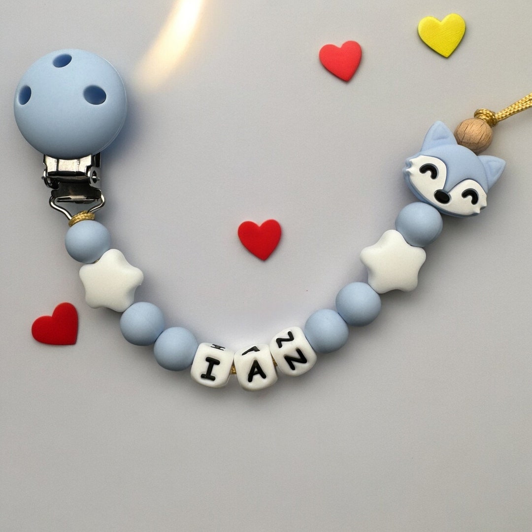Personalised Dummy Clip,silicone Dummy Holder,pacifier Chain - Etsy