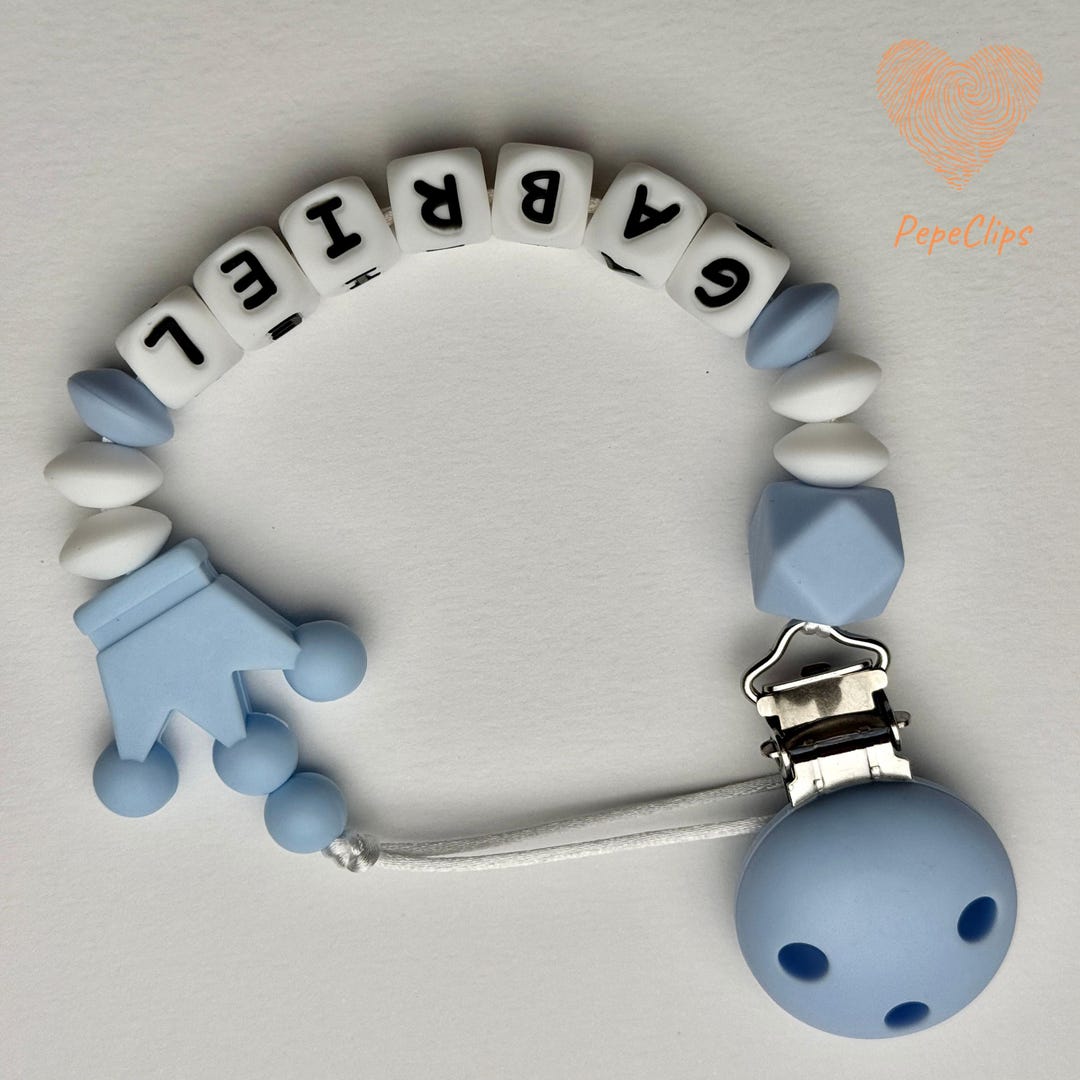 Personalised Dummy Clip,silicone Dummy Holder,pacifier Chain - Etsy