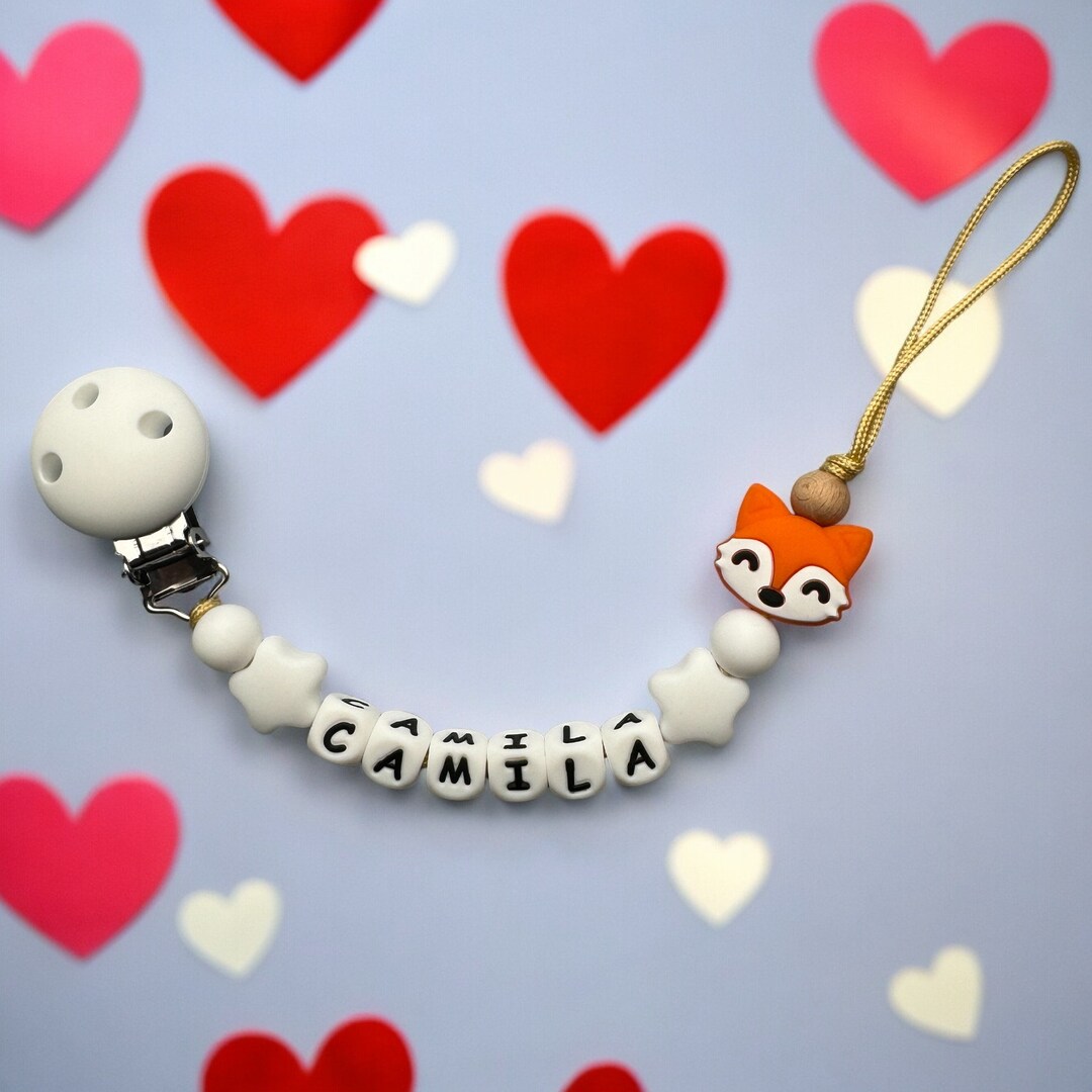 Personalised Dummy Clip,silicone Dummy Holder,pacifier Chain - Etsy