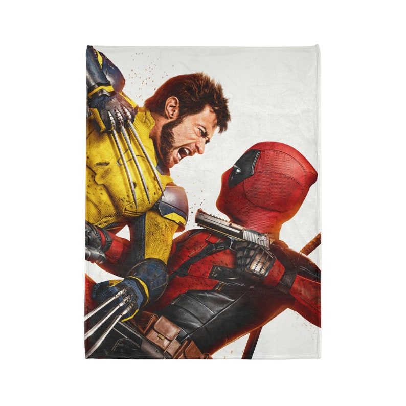 Marvel Dead Pool and Wolverine Blanket. Throw Blanket Wolverine and ...