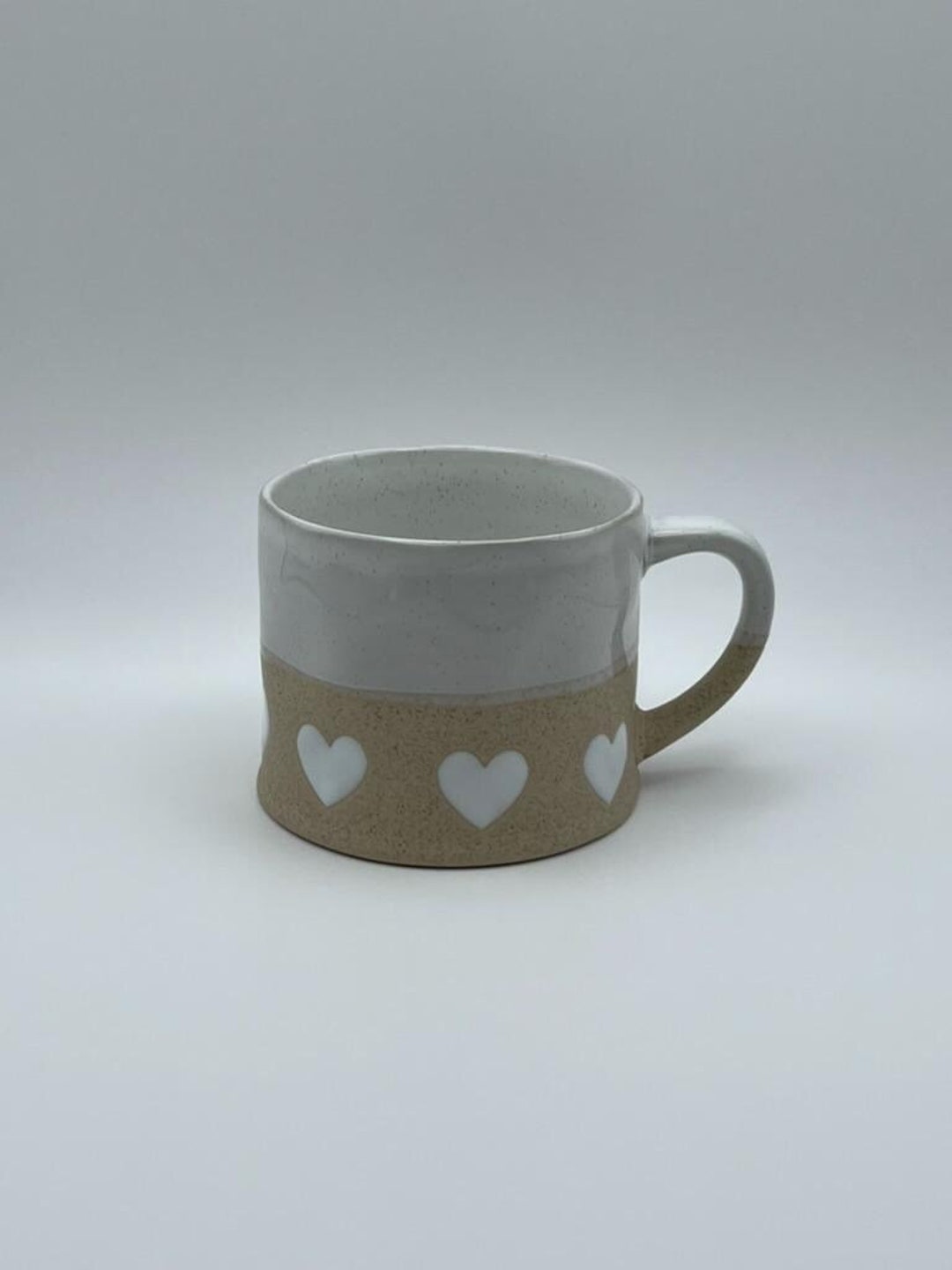 Hearts Hand Painted Coffee Mug by Prima Design, Hearts Tea Cup Coffee ...