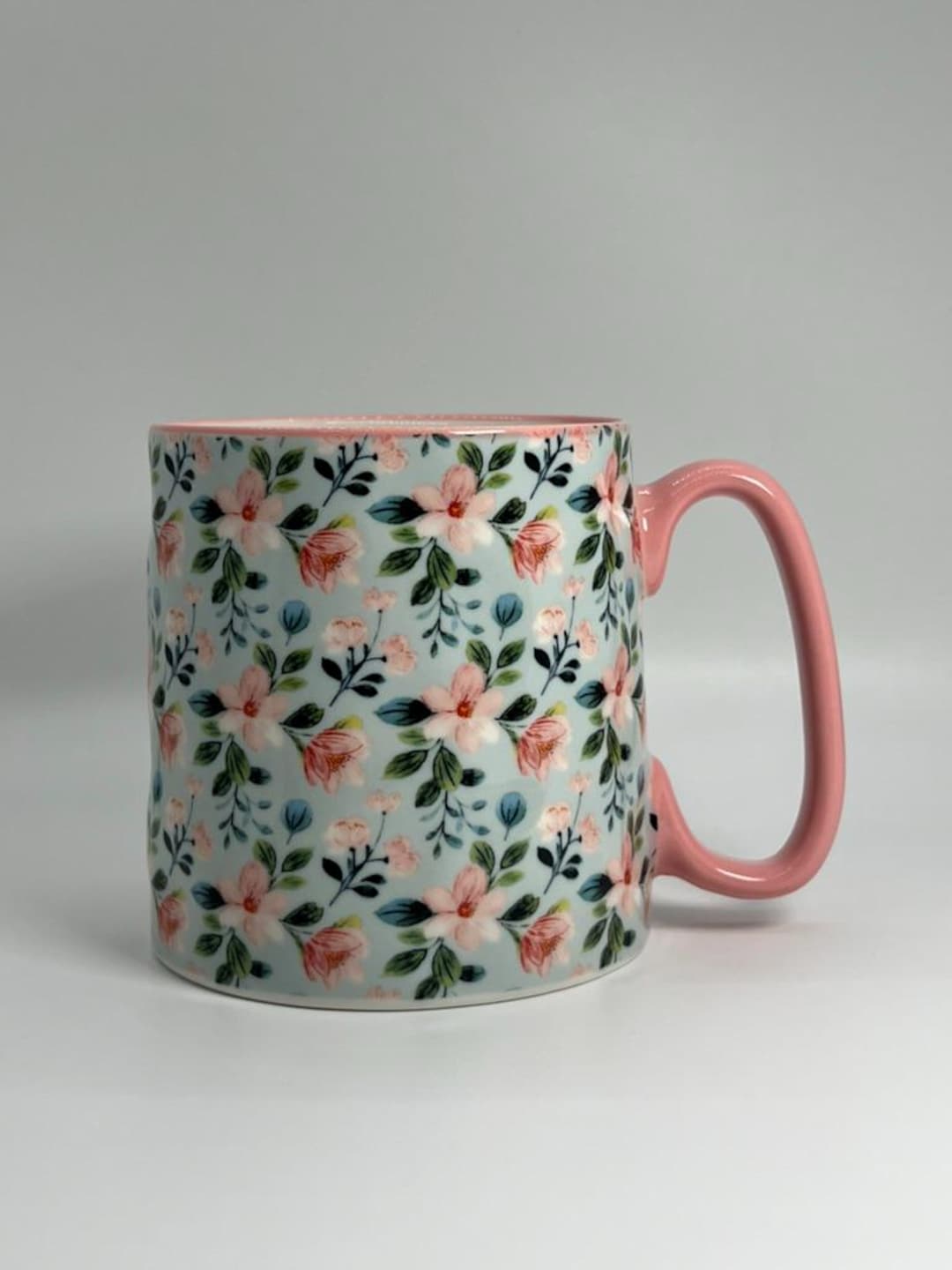 Pink Floral Print Coffee Mug by 10 Strawberry Street, Floral Coffee Tea ...