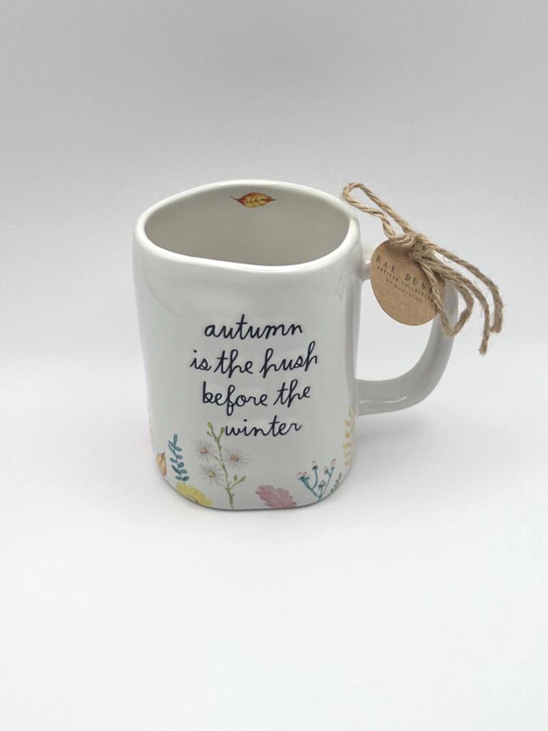 Rae Dunn Autumn Coffee Mug, Fall Flowers and Leaves Tea Cup Coffee Mug ...