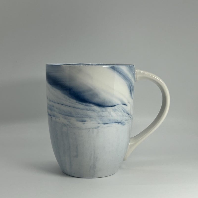 Blue and White Coffee Mug - Etsy