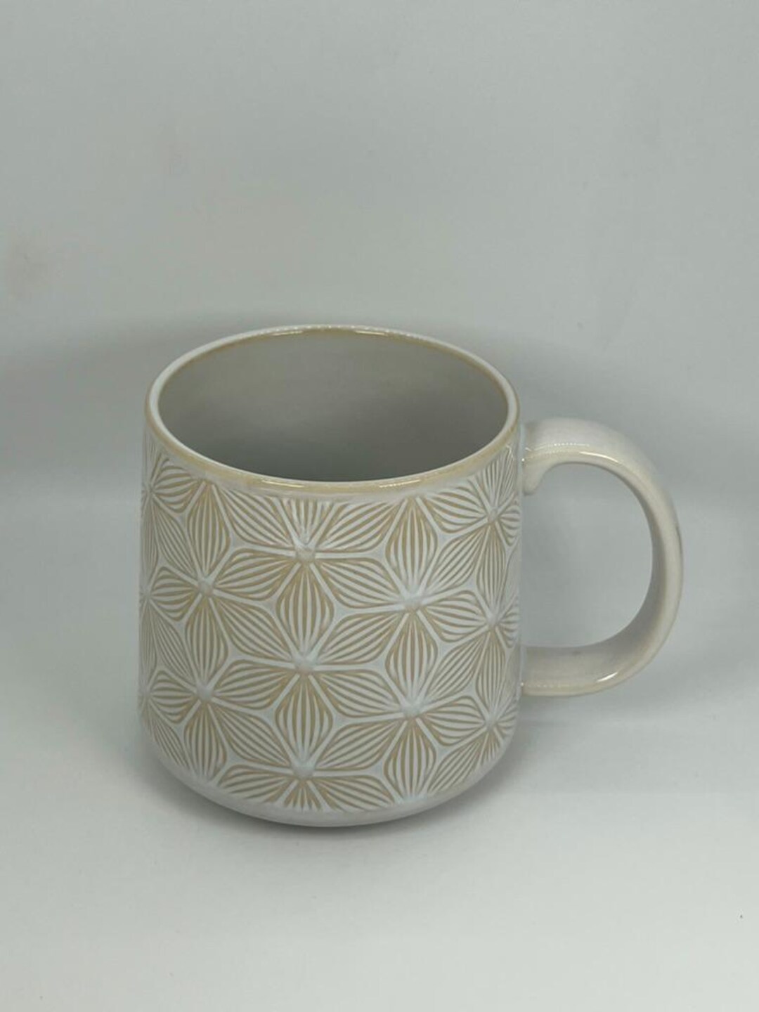 Artistic Pattern Coffee Mug, Beige Tea Cup Coffee Mug,minimalist Style ...