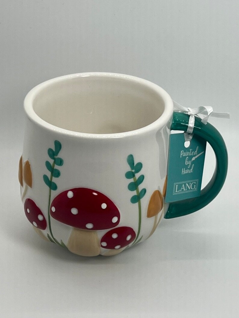 Mushrooms Garden Hand Painted by Lang Coffee Mug,red Mushroom Coffee ...