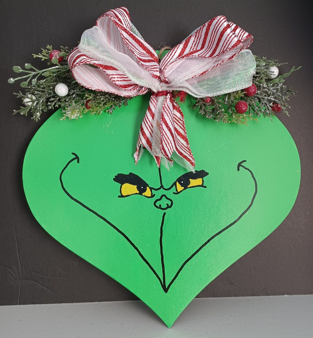 Christmas Wooden Grinch Sign - Etsy