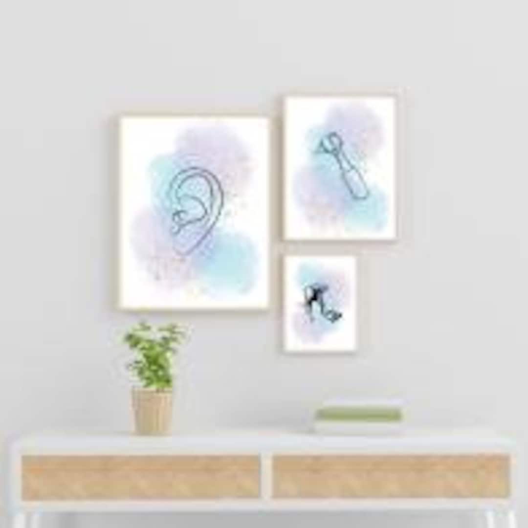 Audiology Wall Art Ear Anatomy Audiologist Giftear Art Posters Hearing ...