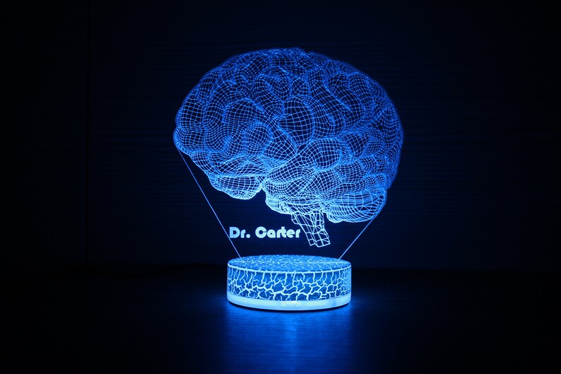 Brain Lamp Neurologist Gift Brain Light Gift for Neurologist 3D Brain ...