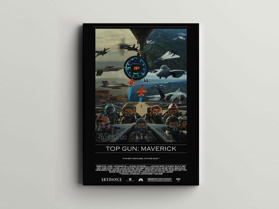 Top Gun Maverick Movie Poster Print, Collage Film Poster, Wall Art ...