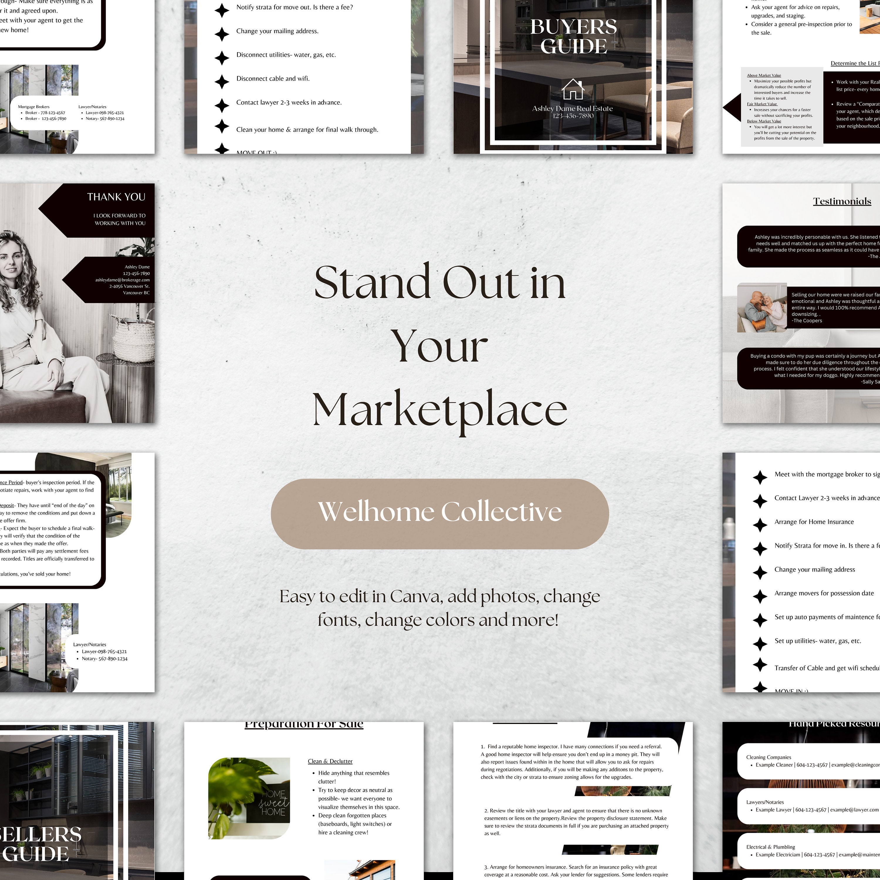 Real Estate Agent Seller and Buyer Guide Editable Canva Template, Real ...