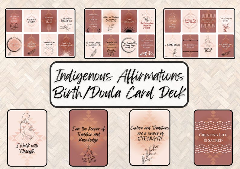 Native American Affirmation Cards-doula & Birth - Etsy