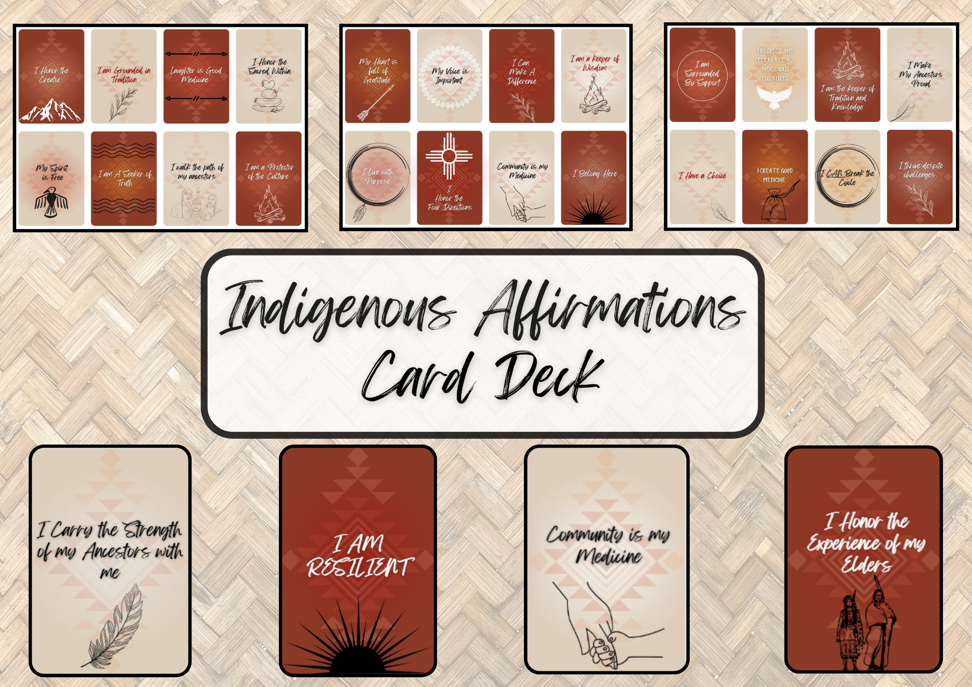 Native American Affirmation Cards: 40 Printable Cards - Etsy