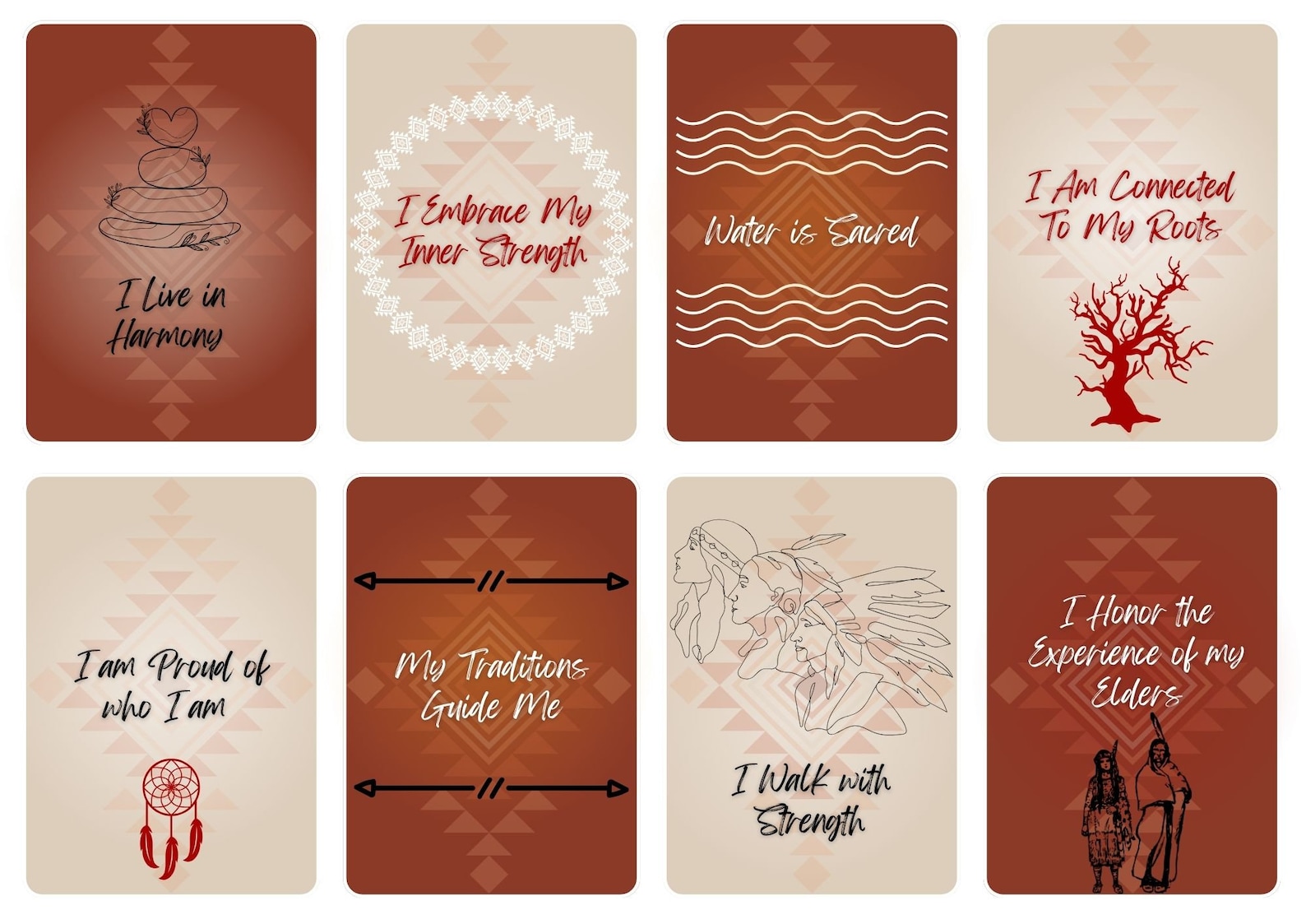 Native American Affirmation Cards: 40 Printable Cards - Etsy