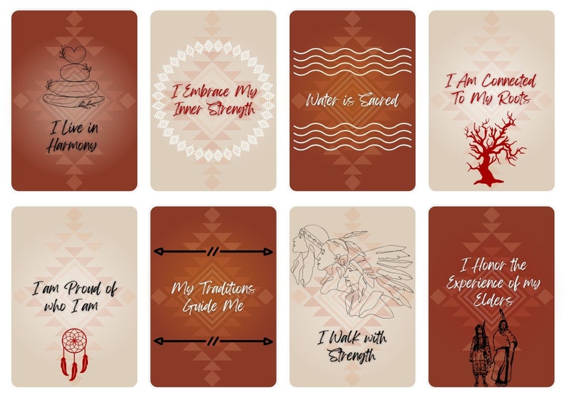 Native American Affirmation Cards: 40 Printable Cards - Etsy
