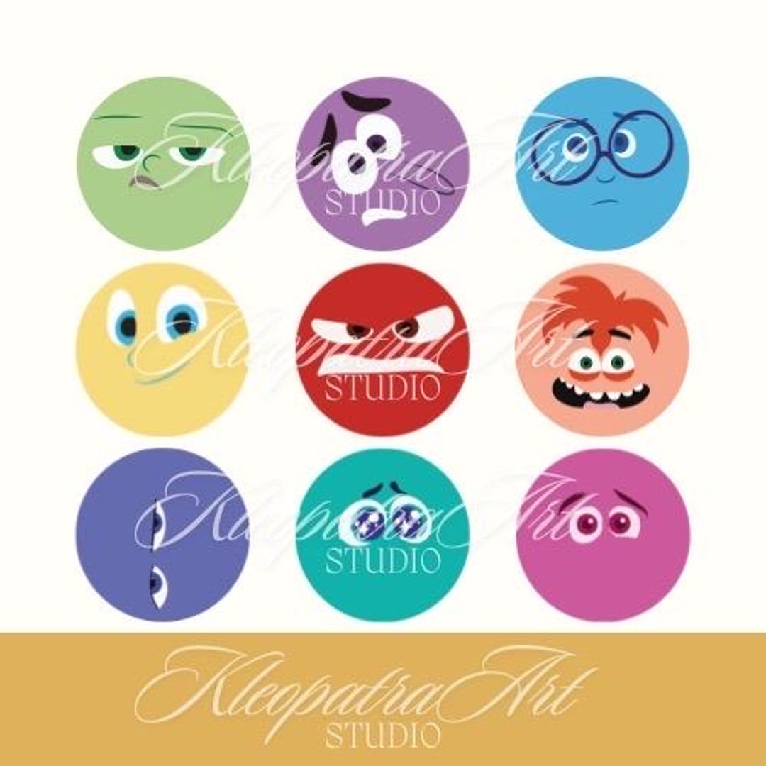 Inside Out SVG, Inside Out Characters and Faces Bundle SVG, Cartoon ...