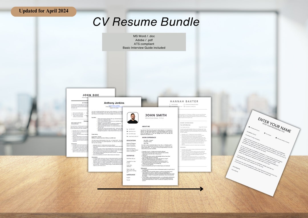 Executive Modern CV Resume Template Bundle | Curriculum Vitae Bundle of ...