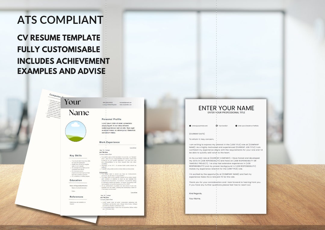 Executive Modern CV Resume Template, ATS Compliant, MS Word - Etsy