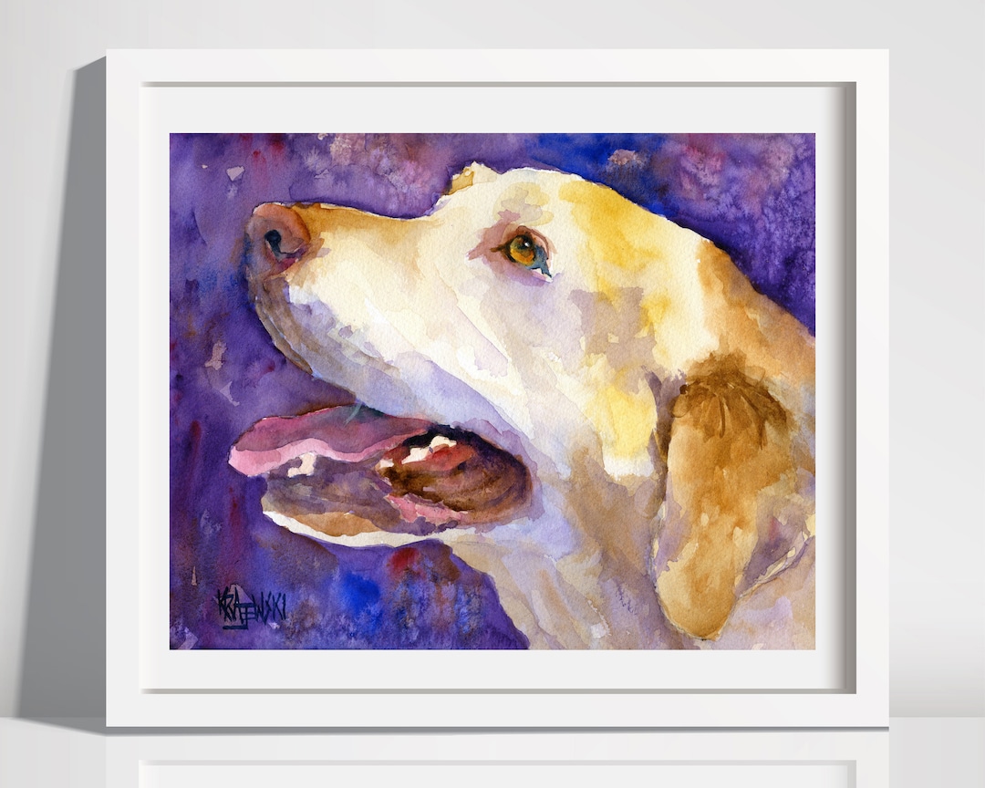 Yellow Lab Painting Labrador Retriever Art Print of - Etsy