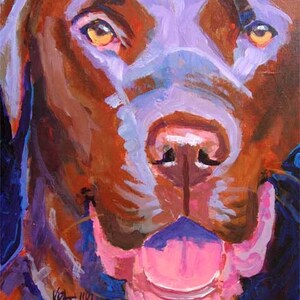 Chocolate Lab Memorial Art Labrador Retriever Print of - Etsy