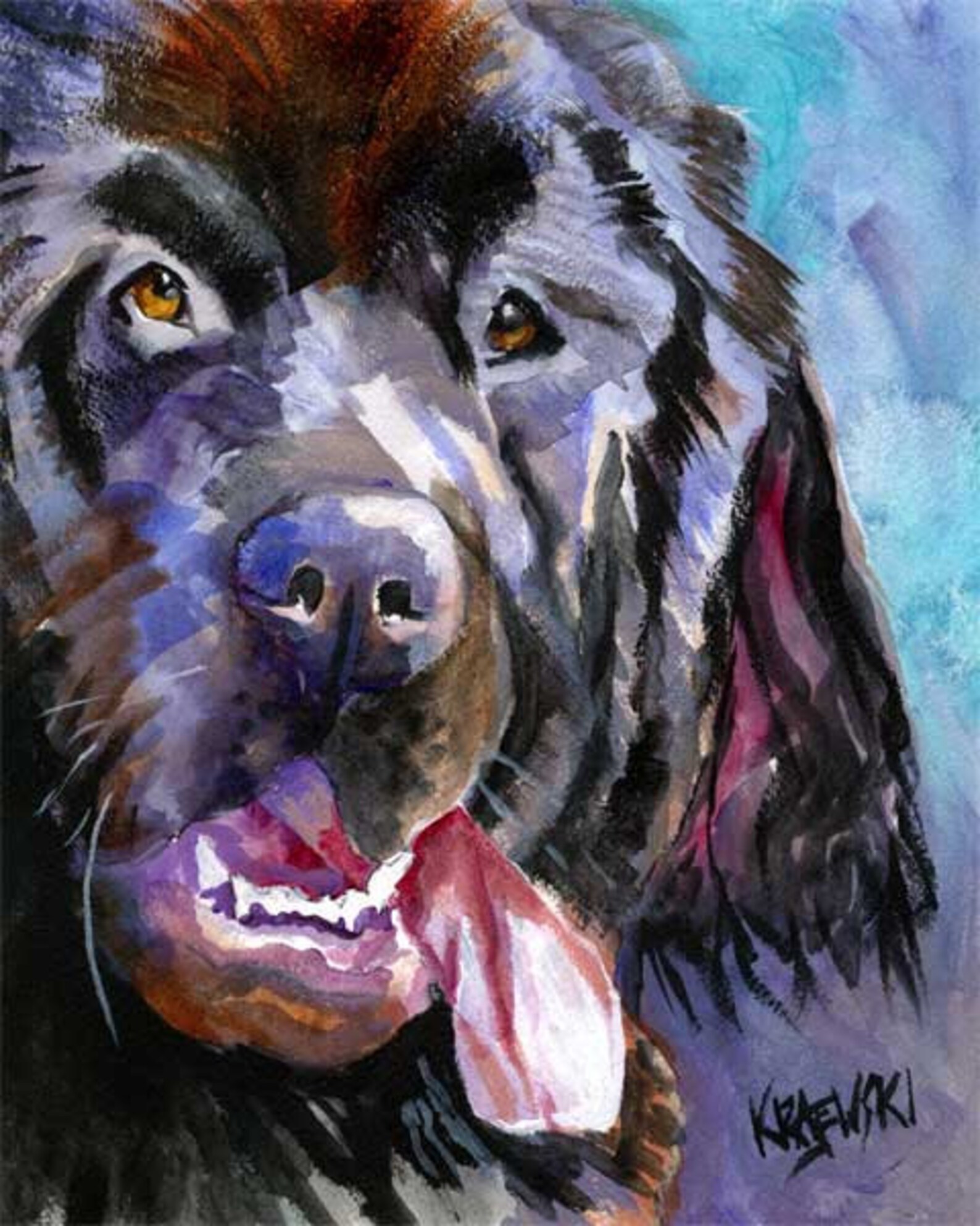 Newfoundland Art Print of Original Acrylic Painting 8x10 - Etsy