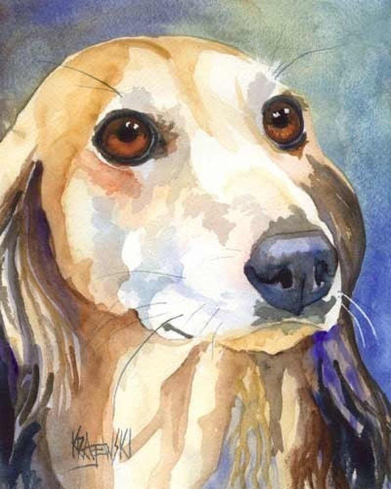 Saluki Art Print of Original Watercolor Painting 8x10 Dog - Etsy