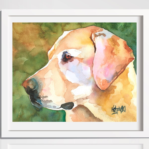 Yellow Lab Watercolor - Etsy