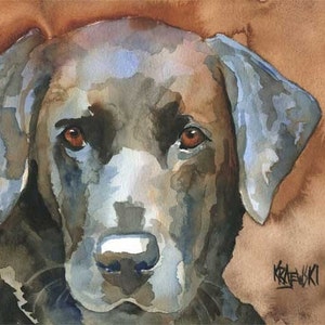 Black Lab Art Pet Memorial Painting Labrador Retriever Art - Etsy