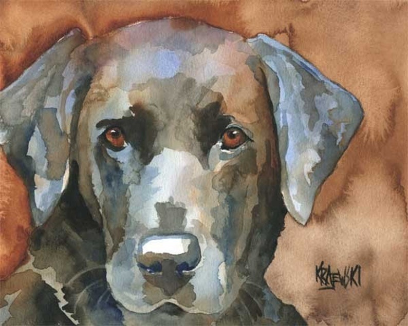 Black Lab Art Pet Memorial Painting Labrador Retriever Art - Etsy