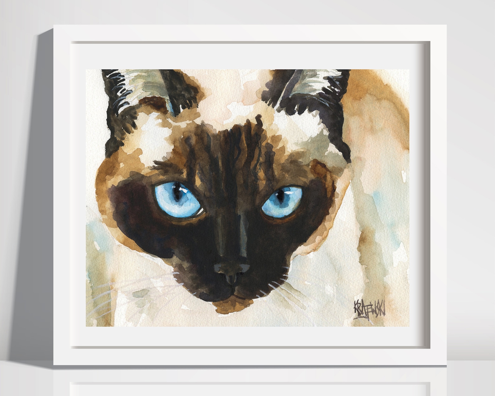 Siamese Cat Gifts Siamese Cat Art Print of Original | Etsy