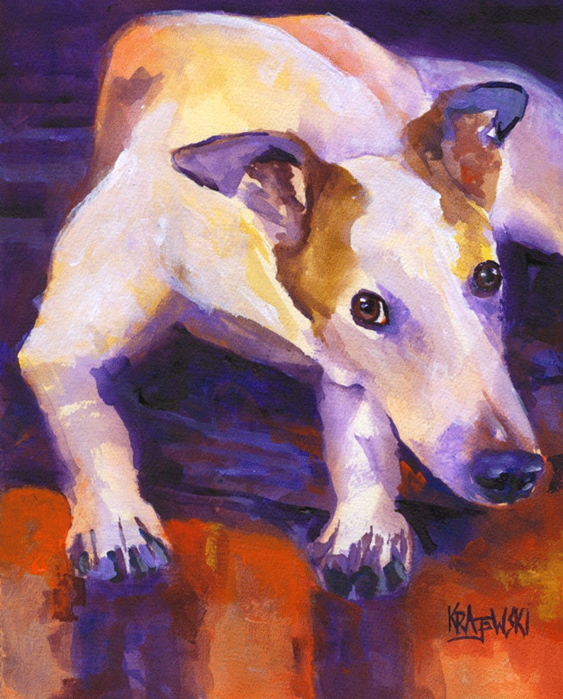 Greyhound Dog Art Signed Print by Ron Krajewski - Etsy