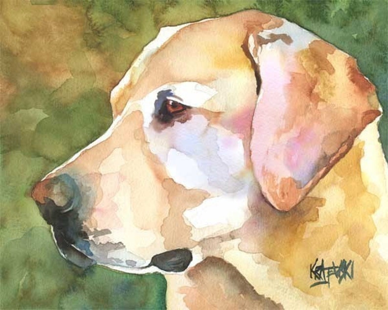 Yellow Lab Watercolor Labrador Retriever Art Print of | Etsy