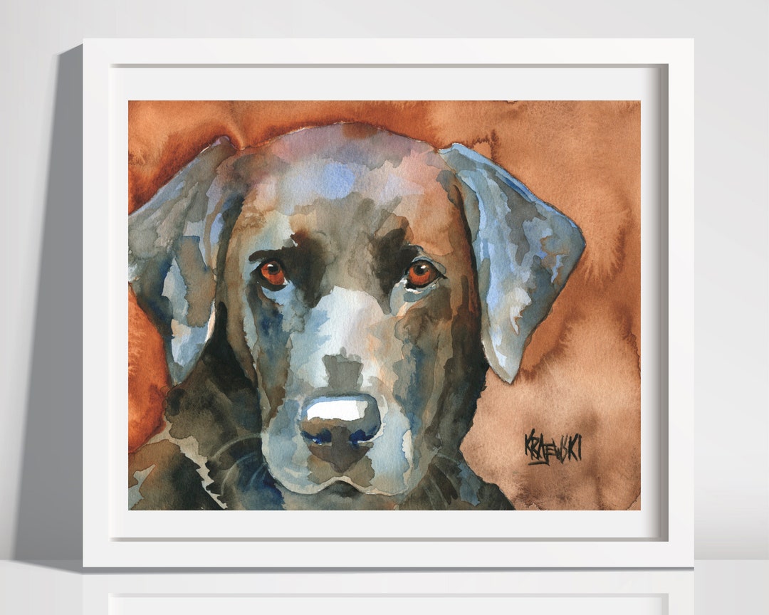 Black Lab Art Pet Memorial Painting Labrador Retriever Art - Etsy