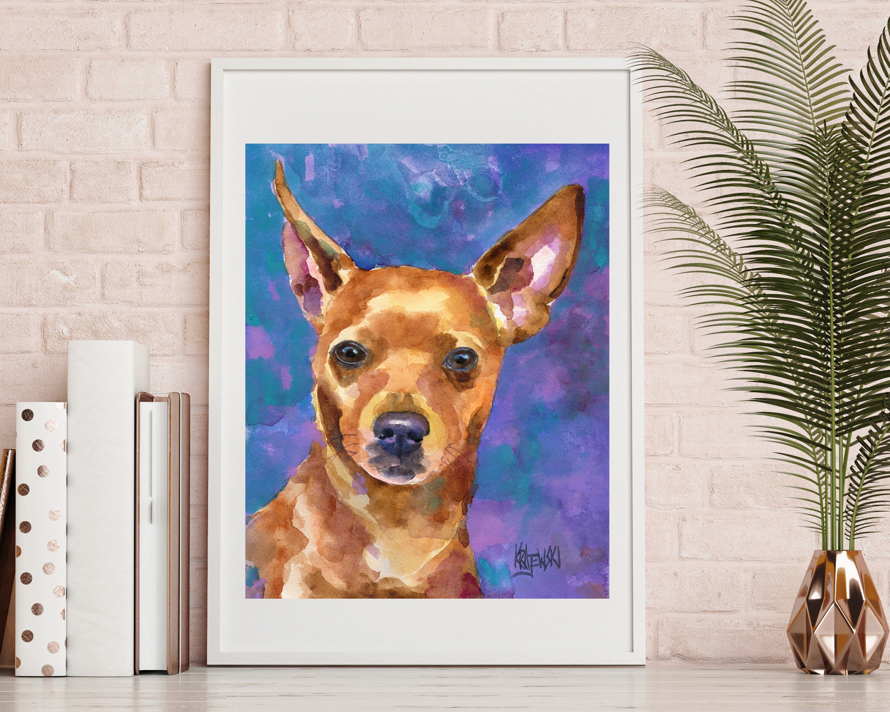 Miniature Pinscher Art Print of Original Acrylic Painting - Etsy