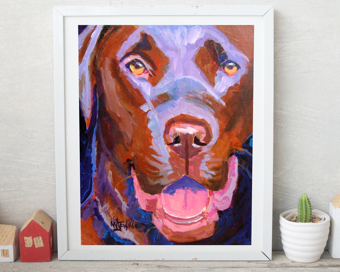 Chocolate Lab Memorial Art Labrador Retriever Print of - Etsy