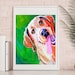 Fun Labrador Painting, Yellow Lab Art Print of Acrylic Painting ...