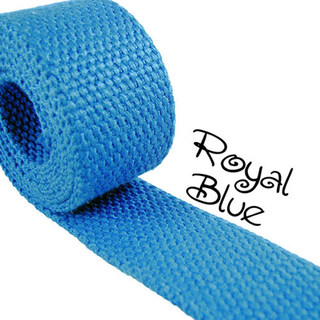 10 Yards Royal Blue Cotton Webbing 1.25 Medium Heavy Weight 2.4mm for ...