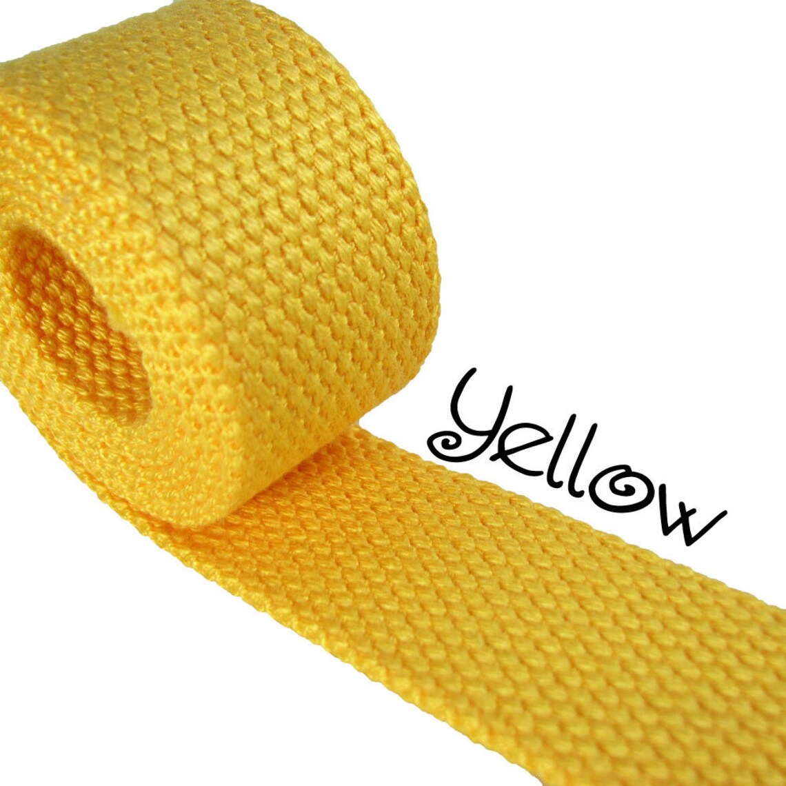 10 Yards Yellow Cotton Webbing 1.25 Medium Heavy - Etsy