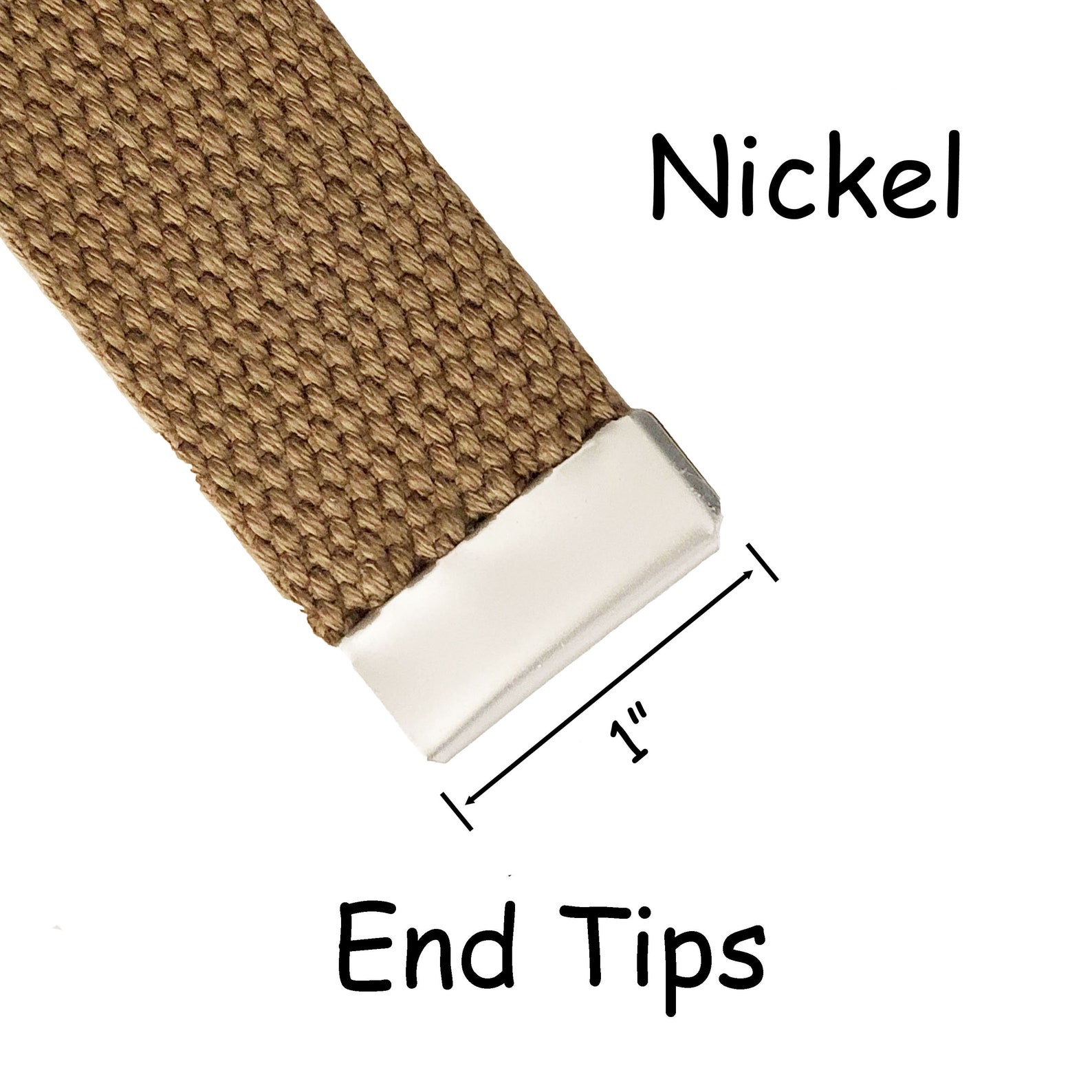 50 Metal Belt End Tips Nickel Silver Plated Military Buckle - Etsy